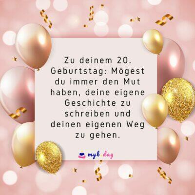 ᐅ Glückwünsche zum 20. Geburtstag - Kreative Sprüche