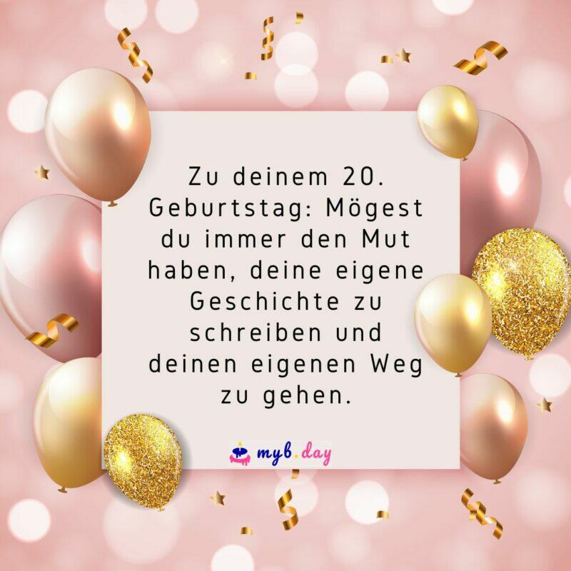 ᐅ Glückwünsche zum 20. Geburtstag - Kreative Sprüche