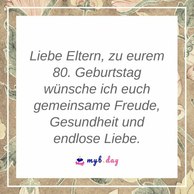Glückwünsche zum 80. Geburtstag - 60 herzliche Sprüche